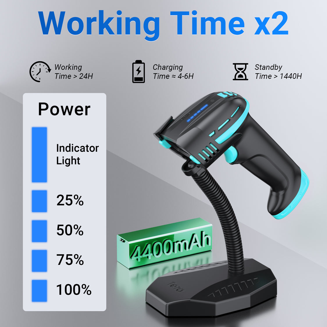 Tera D6100 2D Barcode Scanner - Advanced Power Switch, Wall-Mountable ...