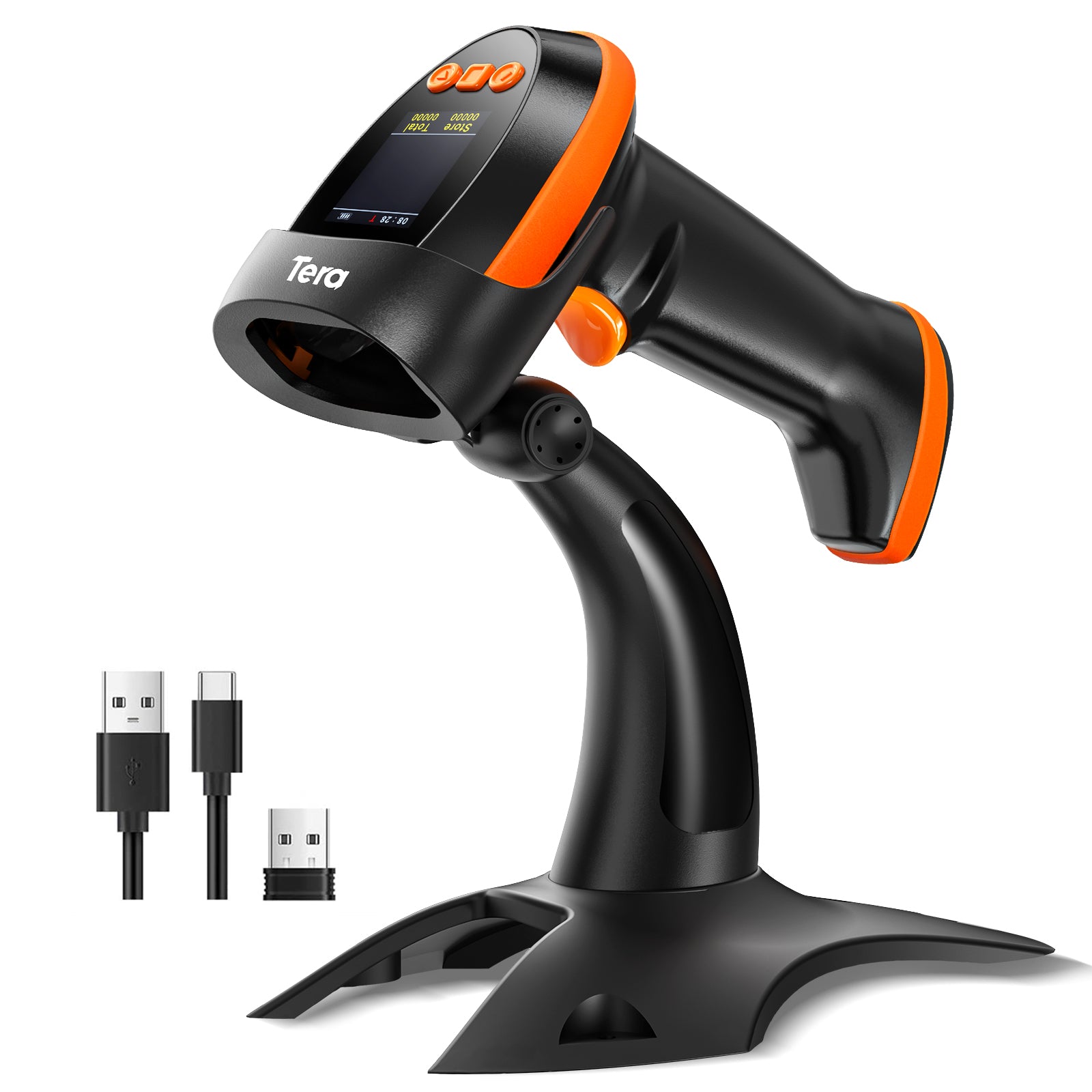 HW0009-Z 2D Wireless Barcode Scanner with Stand | Tera Digital