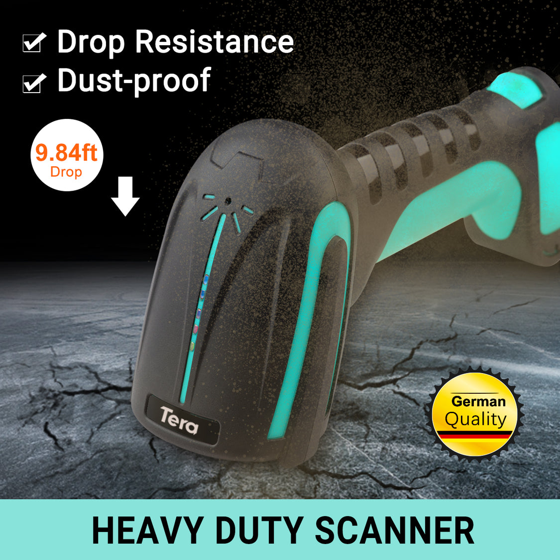 Tera Digital 8100 Barcode Scanner | Industrial QR 2D Wireless Bar Code ...