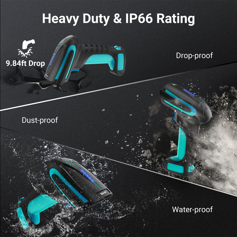 Tera Digital 8100 Barcode Scanner | Industrial QR 2D Wireless Bar Code ...