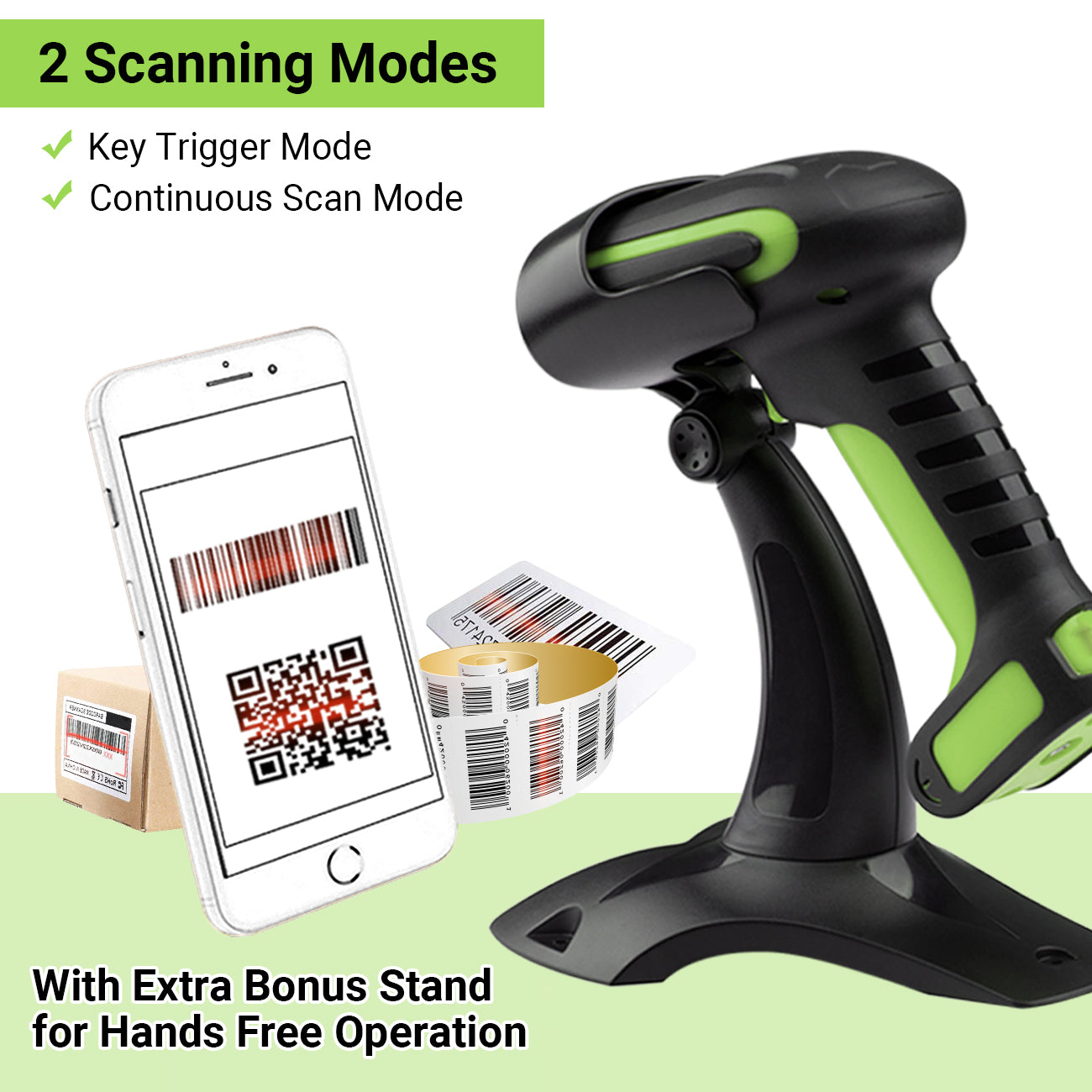 Tera Digital 8100 Barcode Scanner | Industrial QR 2D Wireless Bar Code ...