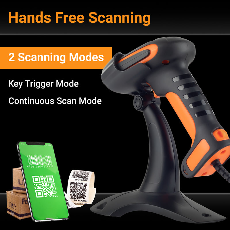 Tera Digital 8100Y Barcode Scanner | QR 2D Industrial Wired Bar Code Reader