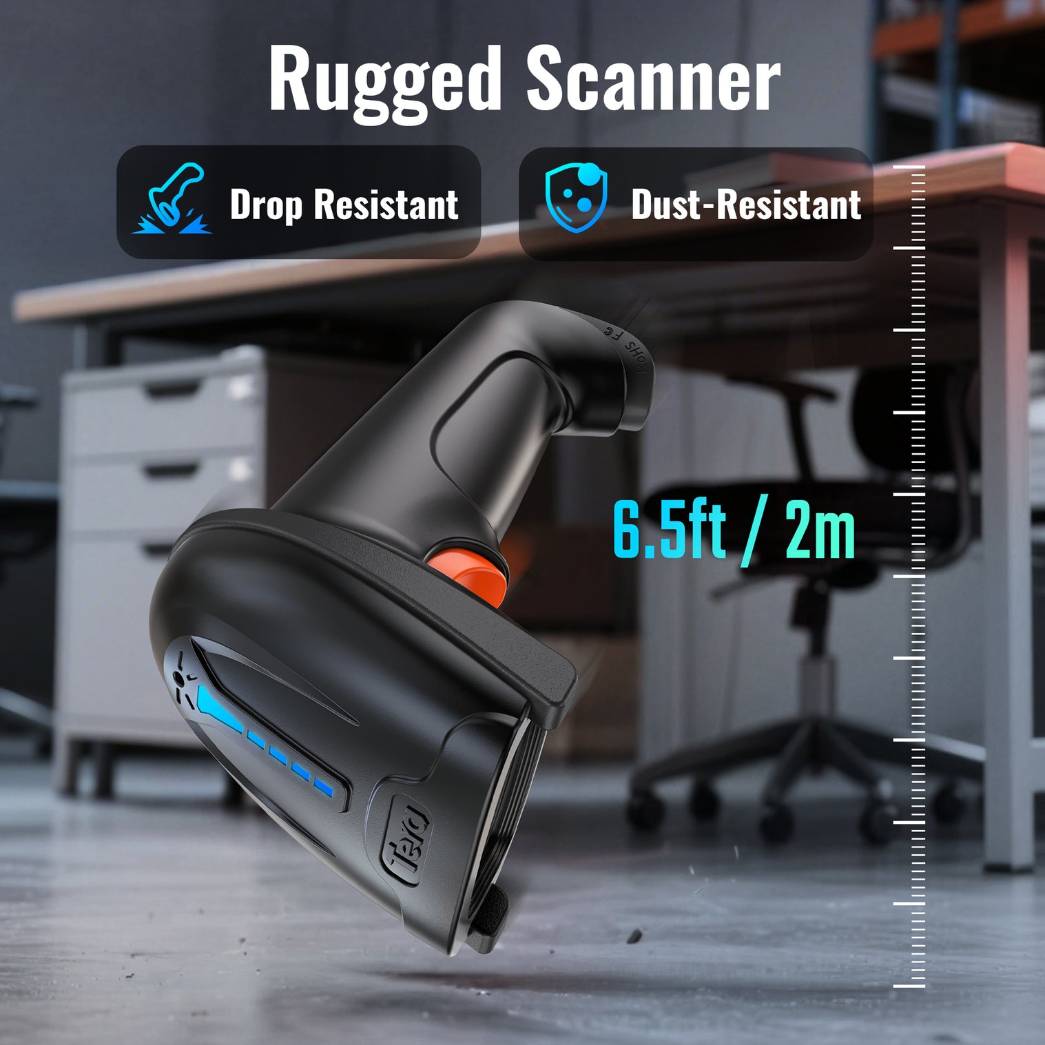 Tera Digital 5100 Barcode Scanner | 1D Wireless Laser Linear Bar Code ...