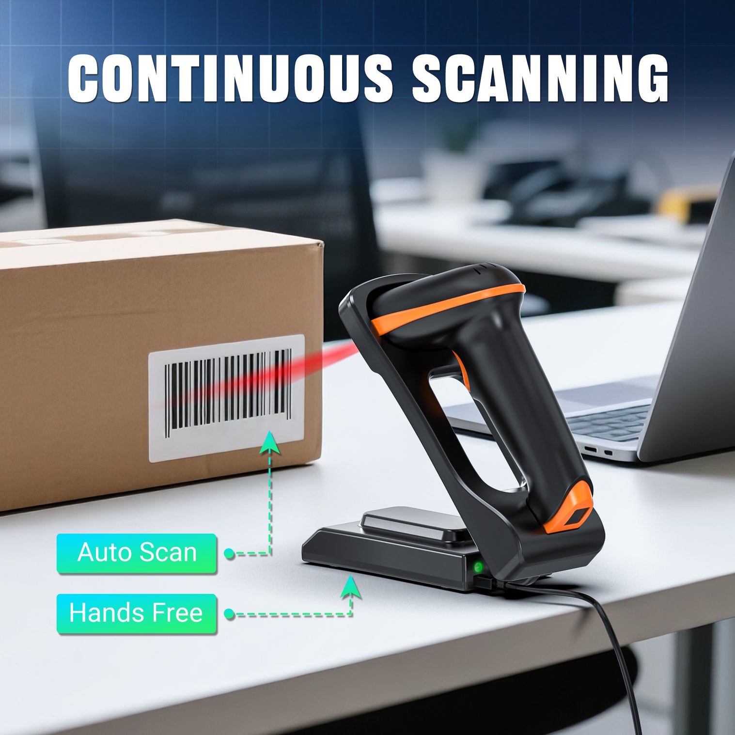 Tera Digital D5100-CR Barcode Scanner | 2D Wireless QR Bar Code Reader