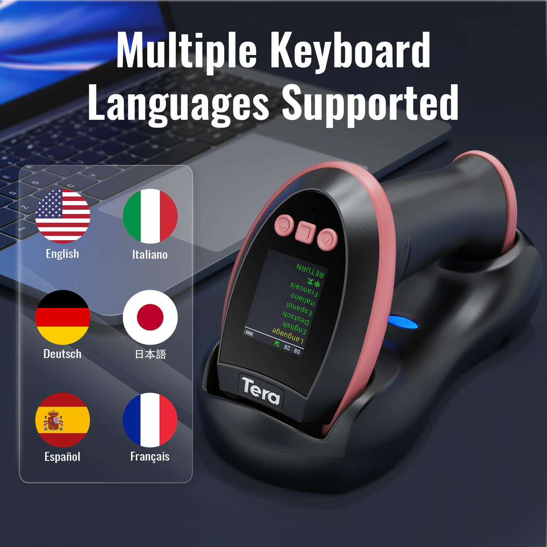 Tera Digital HW0009 Barcode Scanner | 2D QR Wireless Bar Code Reader ...