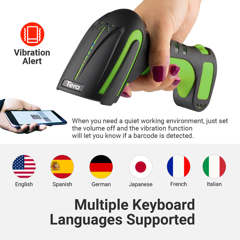 Tera Digital 8100 Barcode Scanner | Industrial QR 2D Wireless Bar Code ...