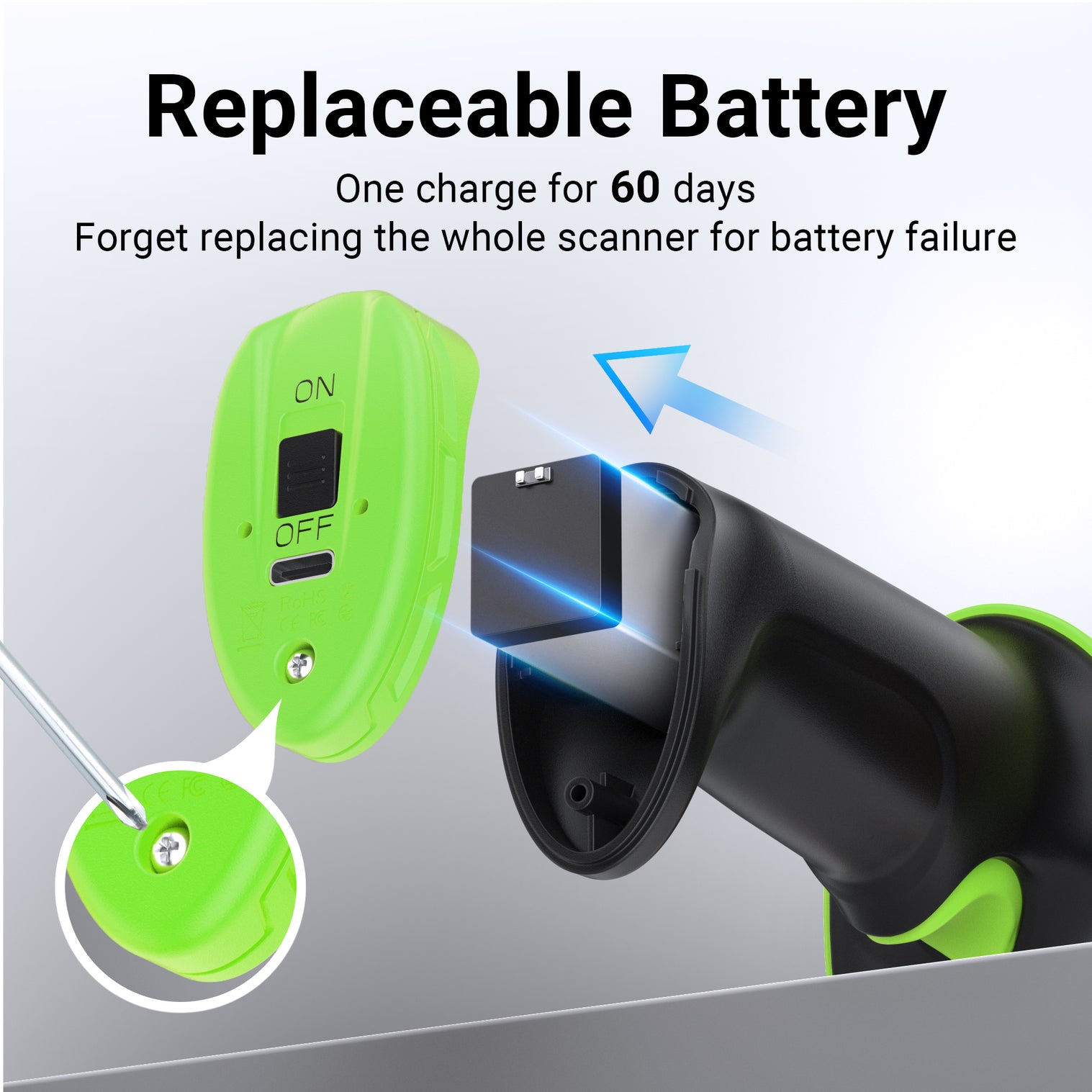 Tera D6100 2D Barcode Scanner - Advanced Power Switch, Wall-Mountable ...