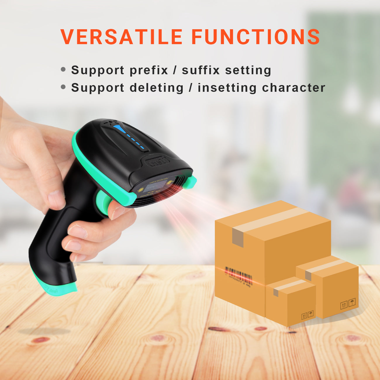 Tera Digital 5100 Barcode Scanner | 1D Wireless Laser Linear Bar Code ...