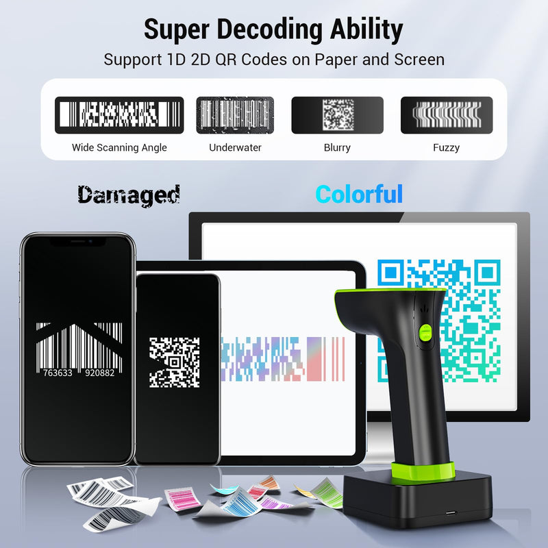 HW0015 2D Wireless Handheld Barcode Scanner | Tera Digital